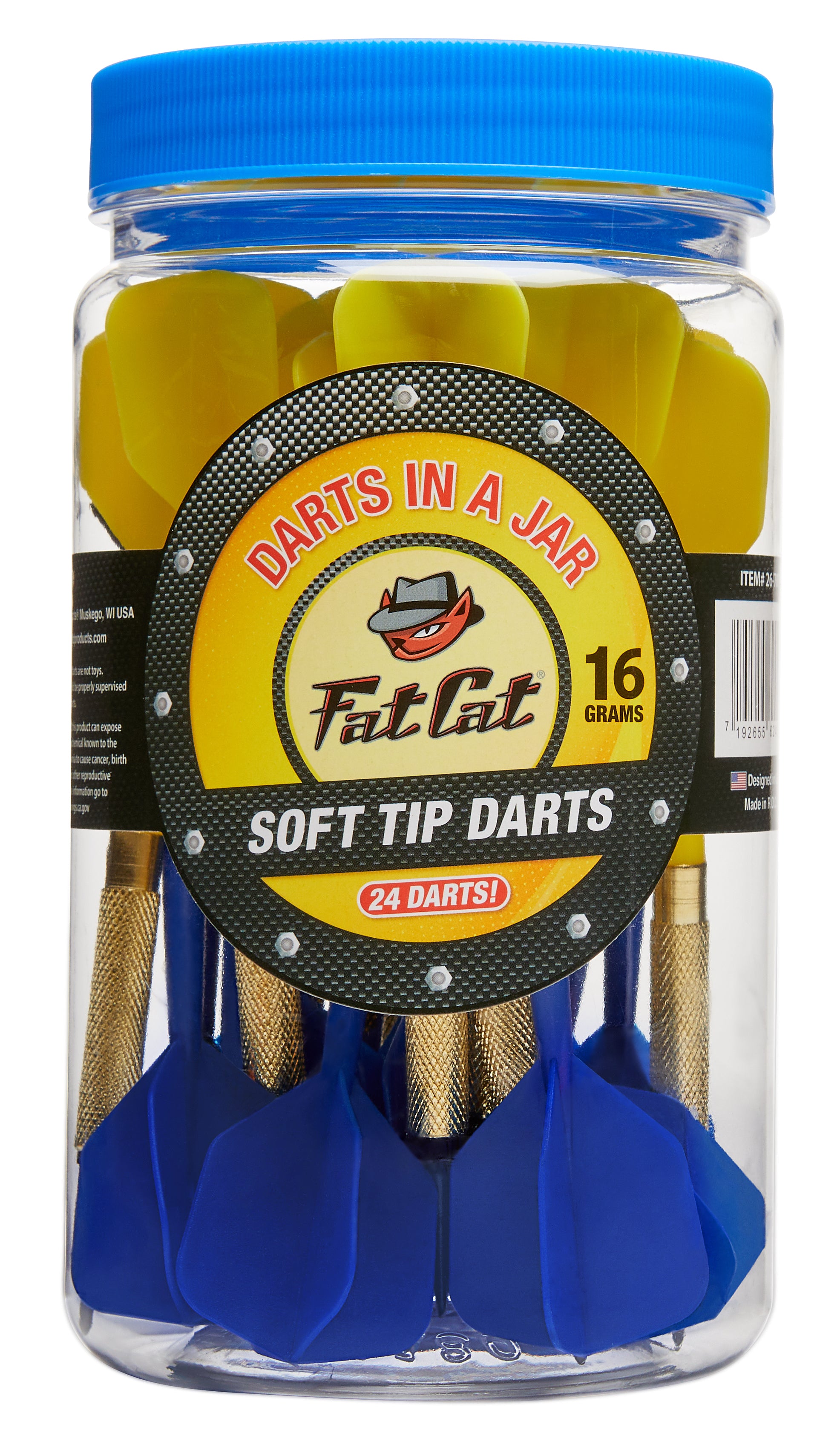Fat Cat 24 Darts in a Jar — Soft-Tip 16g