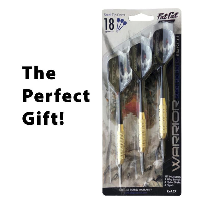 Fat Cat Warrior Darts Steel Tip Darts 18 Grams - GLD Products