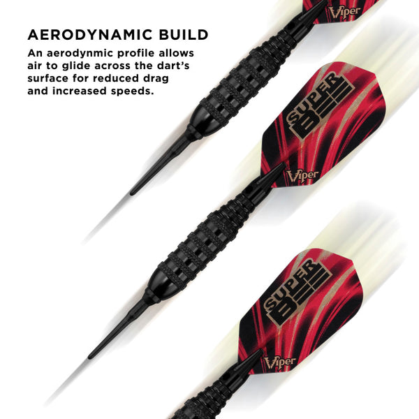 Viper Super Bee Darts Black Soft Tip Darts 16 Grams – GLD Products