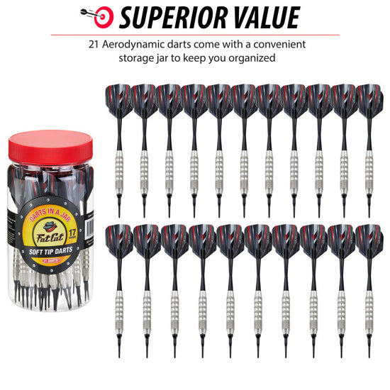 Fat Cat 21 Darts in a Jar — 17g Soft Tip Set – GLD Products
