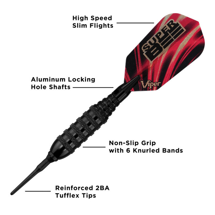 Viper Super Bee Darts Black Soft Tip Darts 16 Grams - GLD Products