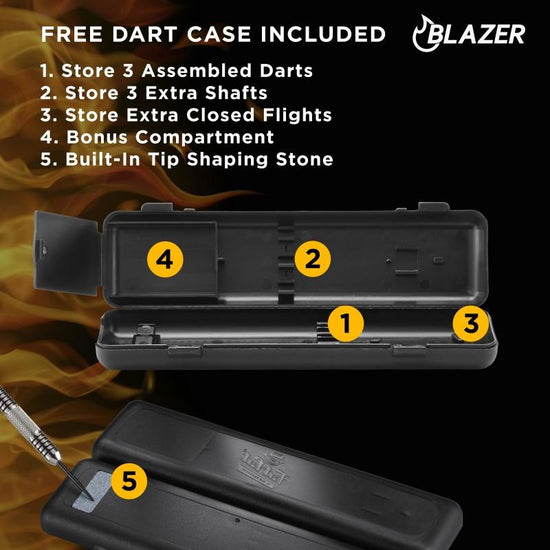 Fat Cat Blazer Steel Tip Darts — 23g, Flame Flights