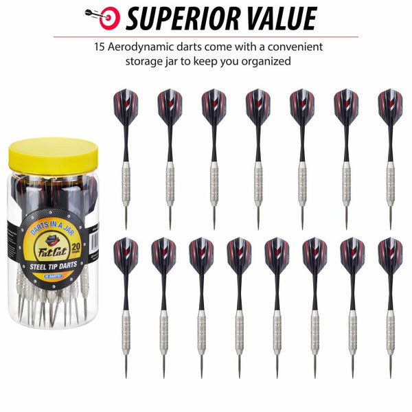 Fat Cat Darts in a Jar Steel Tip 20 Grams 15 Count – GLD Products